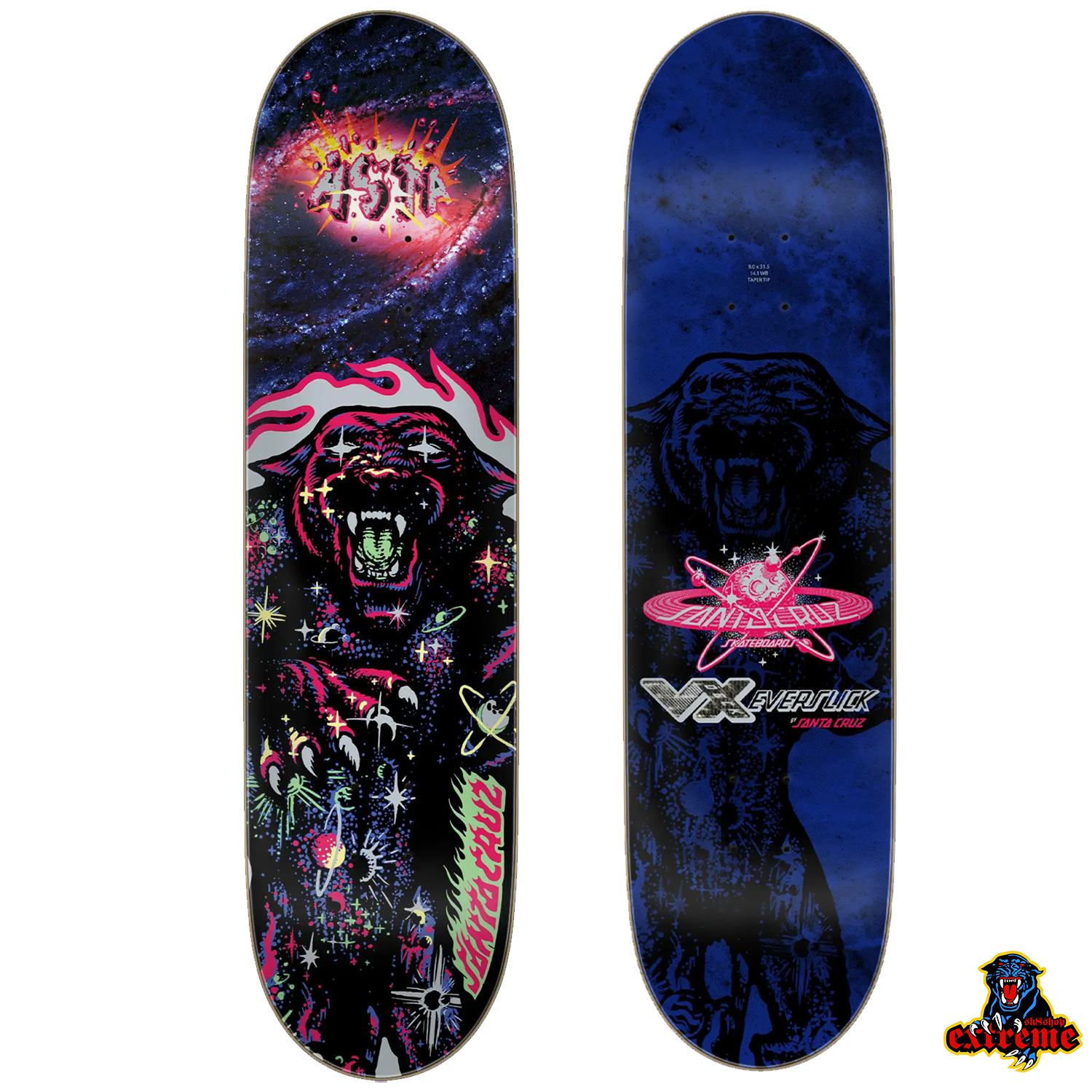 SANTA CRUZ DECK Cosmic Cat Galaxy VX Black – Extreme Skateshop