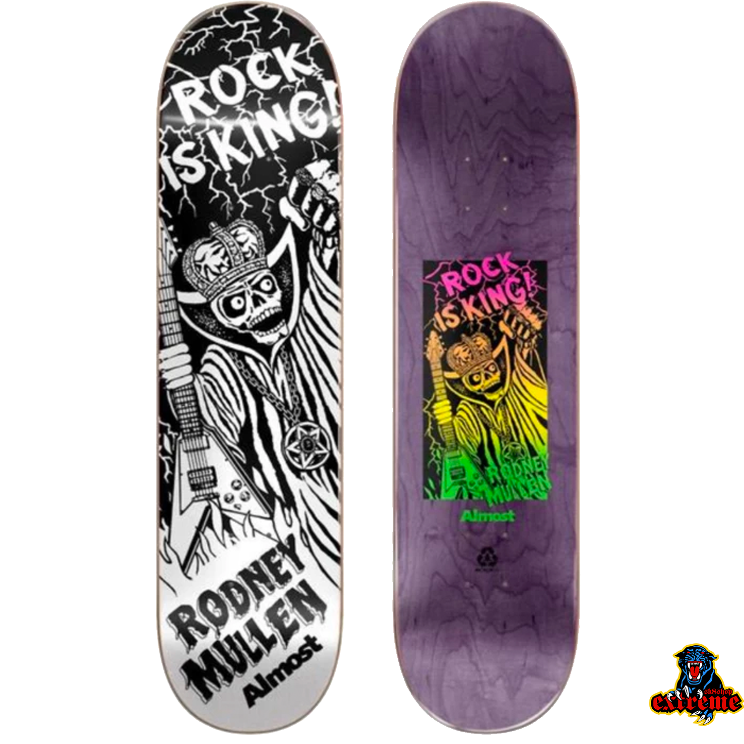 ALMOST DECK MULLEN KING R7 Black/ White – Extreme Skateshop